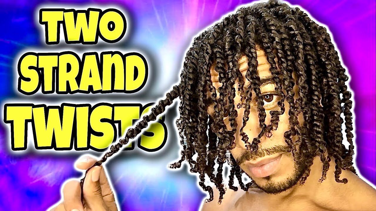How To: Two Strand Twist Tutorial For Men and Women (Finger Parting ...