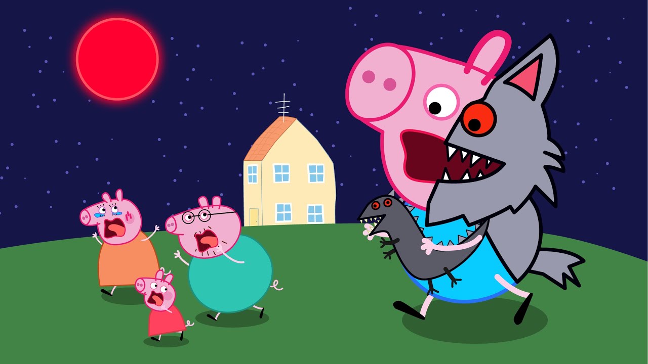 OH NO! GEORGE PIG Turns Into WEREWOLF | Peppa Pig Funny Animation - YouTube