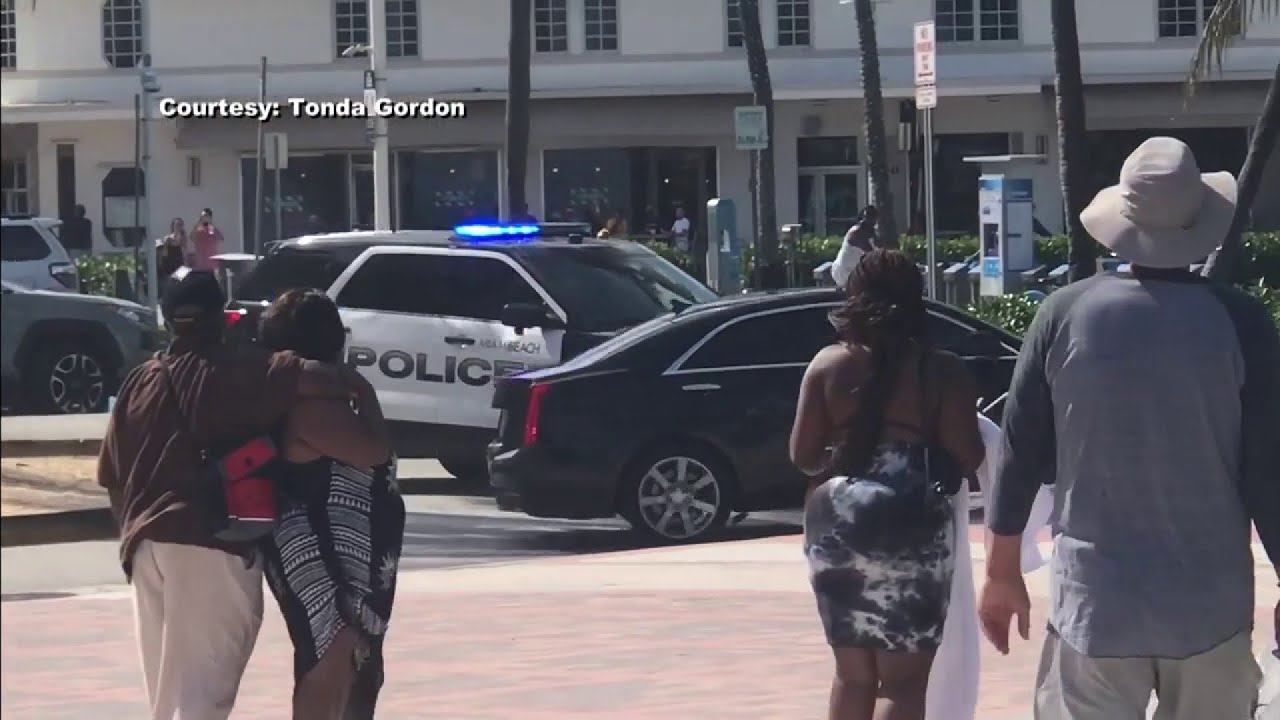Video captures chaos during Miami Beach police chase - YouTube