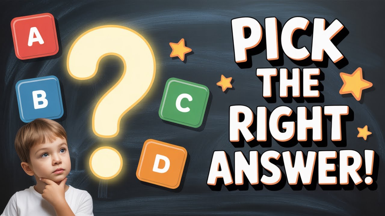 Kids GK Quiz – Can You Pick the Right Option? A B C D! - YouTube