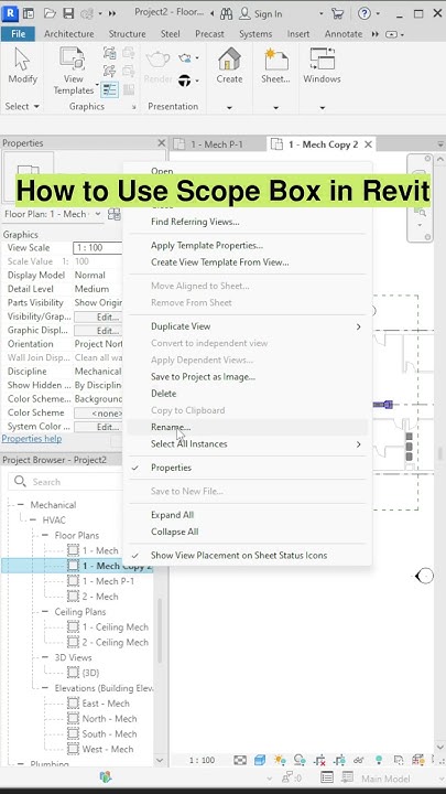 How to Use Scope Box in Revit | #shorts #revit #revitmep #mep #hvac # ...
