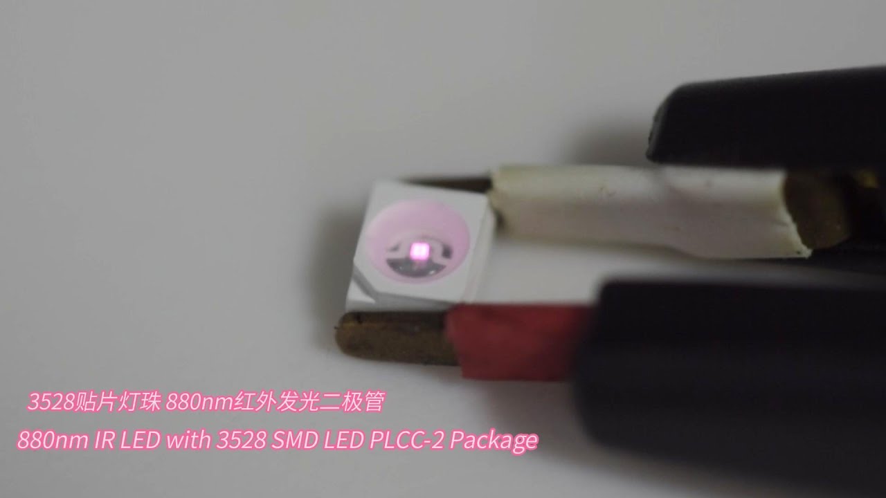 880nm IR LED with 3528 SMD LED PLCC-2 Package - YouTube