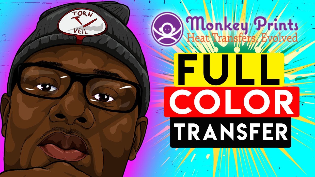 Monkey Prints Transfers - Full Color Heat Transfers Review - YouTube