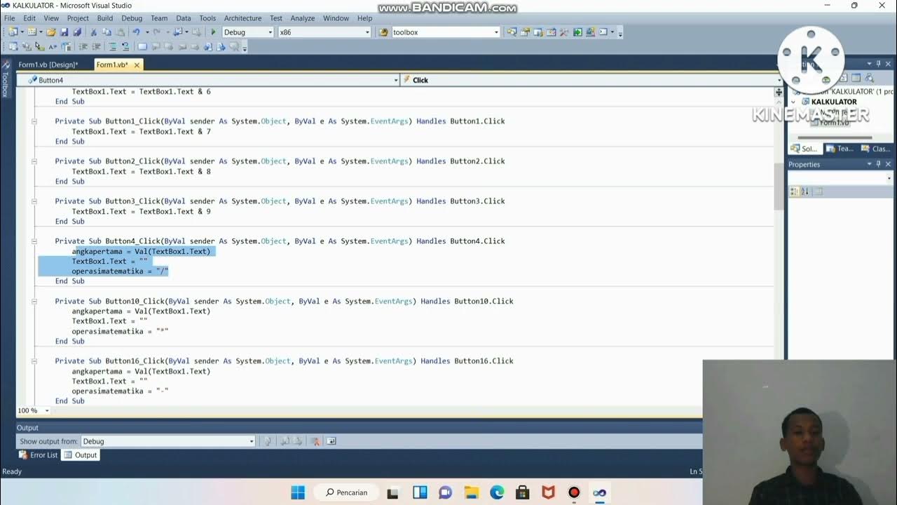 Tugas 3 Visual Basic. Net Membuat aplikasi kalkulator - YouTube