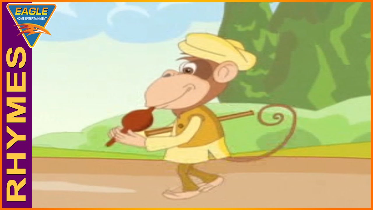 Learn Lathi Lekar Bandar Aaya Rhyme - Hindi Rhymes || Kids Learning ...