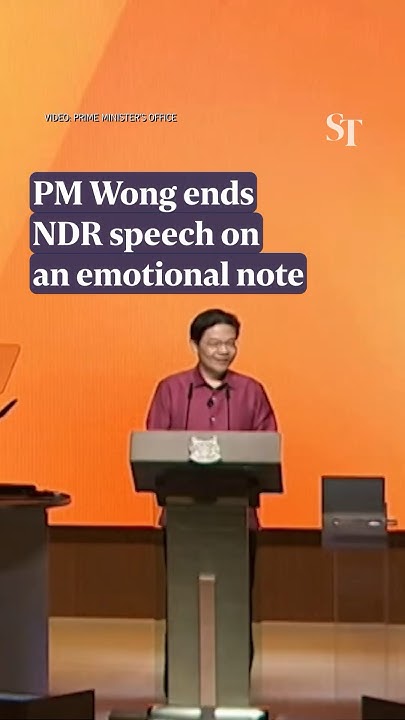 PM Wong ends NDR speech on an emotional note - YouTube