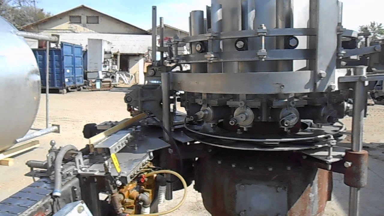 Elmar Industries 14 valve rotary piston filler - Item #S735565 - YouTube