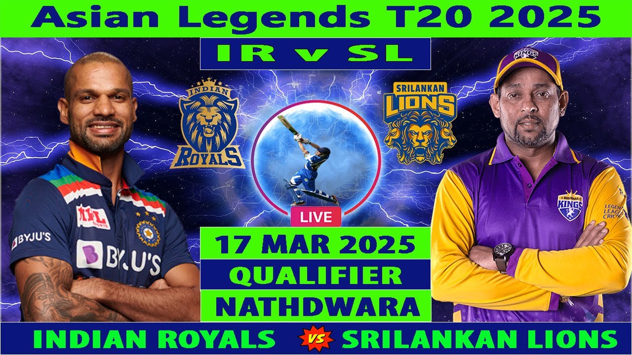 Indian Royals vs Srilankan Lions | IR vs SL | Qualifier 2 of Asian ...