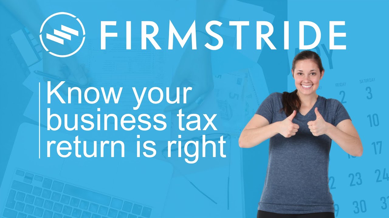 Know your business tax return is right (by reviewing it) - YouTube