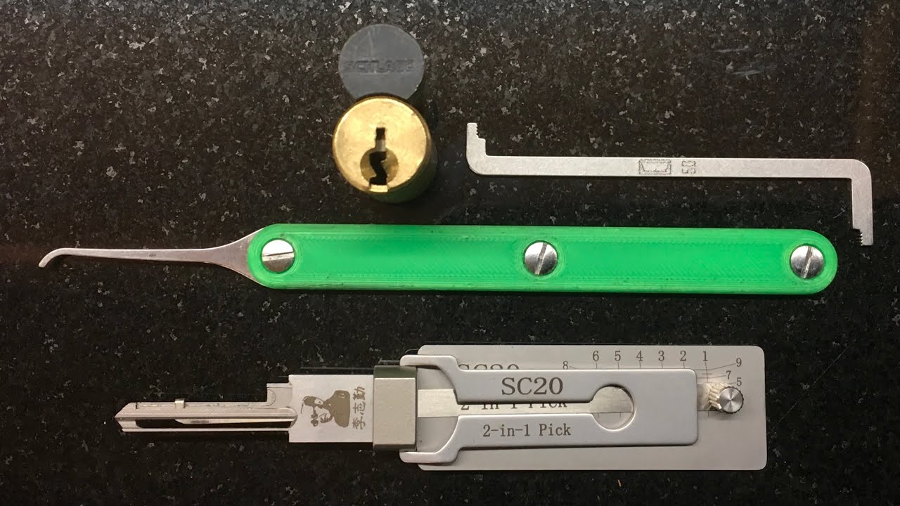 Schlage LFIC Construction core, (black) 6 pins, picked & Lishi’d. - YouTube