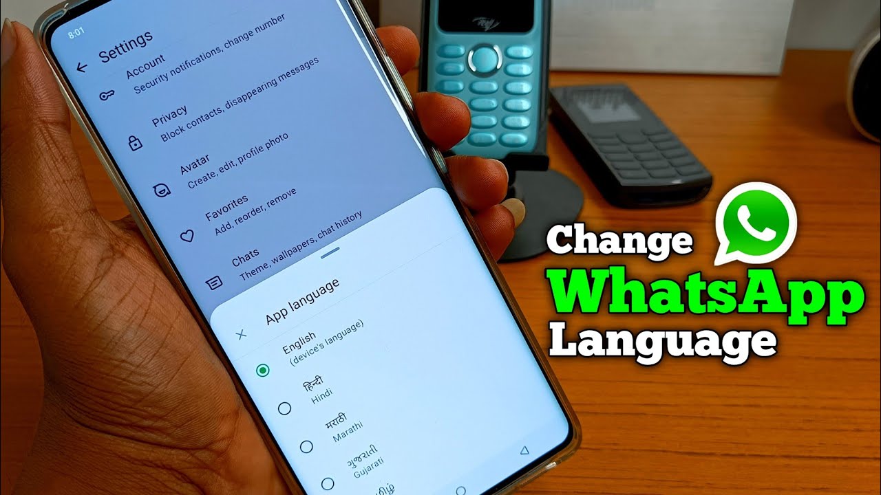 how to change WhatsApp app language || WhatsApp language change kaise ...