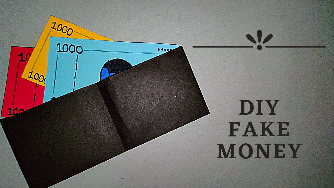 how to make fake money with wallet /handmade paper fake money /handmade ...