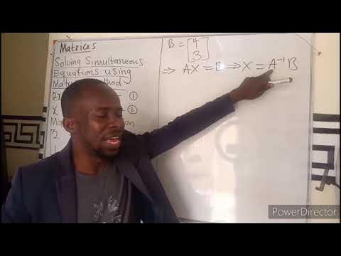 Matrices: Solving Simultaneous Equations involving two variables using ...
