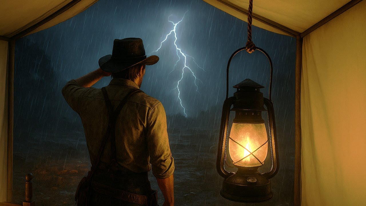 John’s Rainy Tent Escape at Cotorra Springs | ASMR RDR2 - YouTube