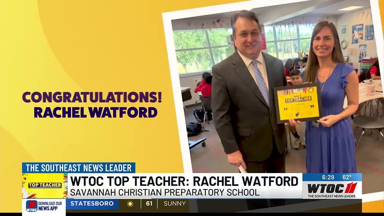 WTOC Top Teacher: Rachel Watford - YouTube