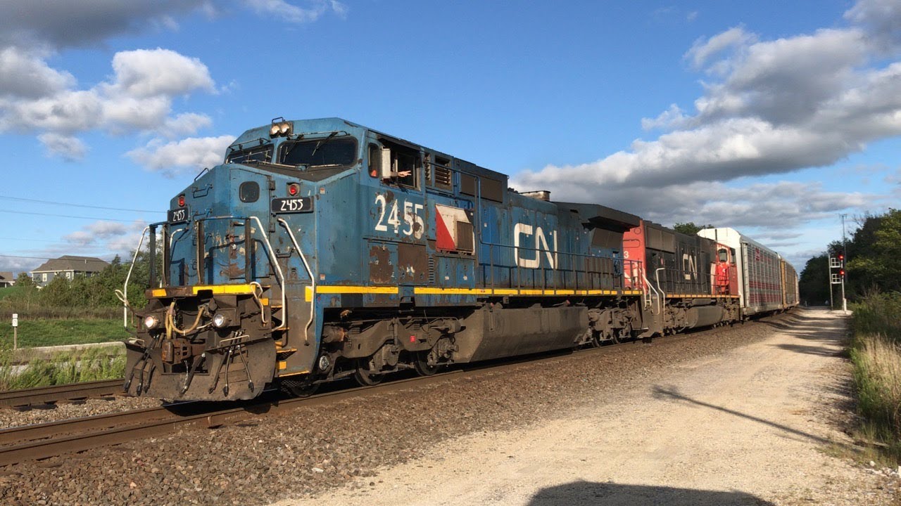 Chasing an IC Blue Devil Leading CN M357 on the Waukesha Sub - YouTube