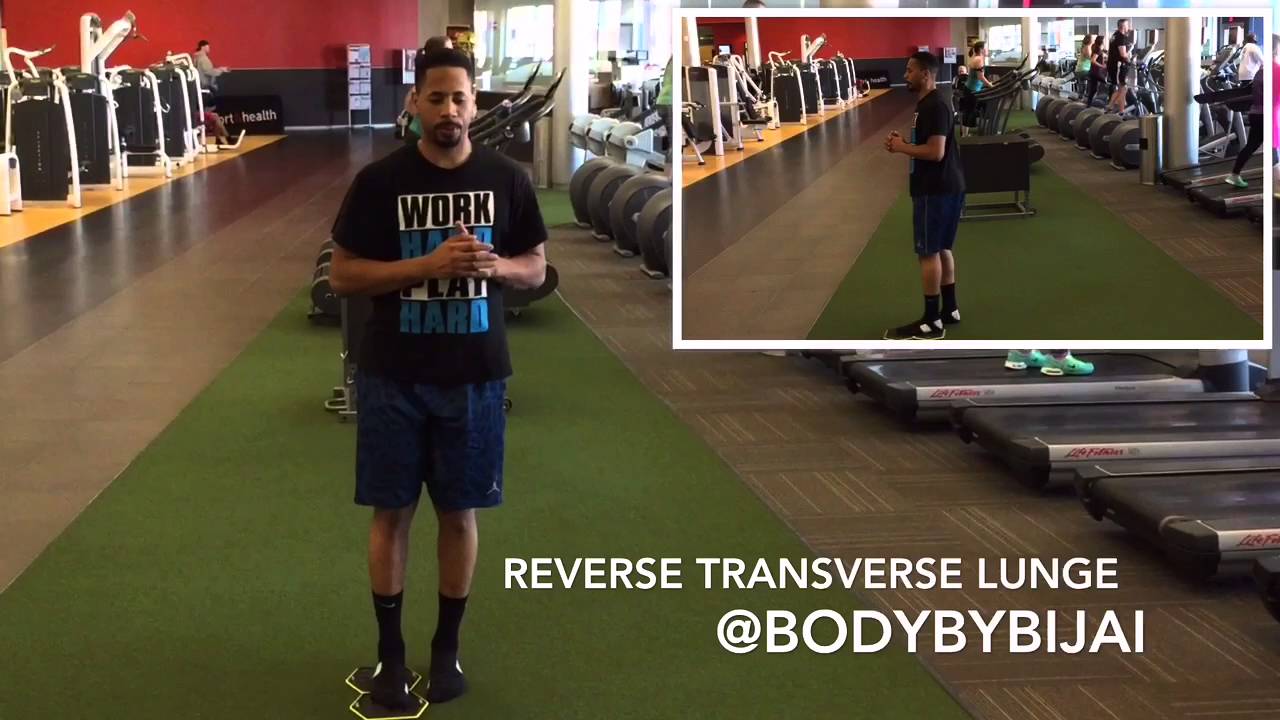 Transverse Reverse sliding lunge - YouTube
