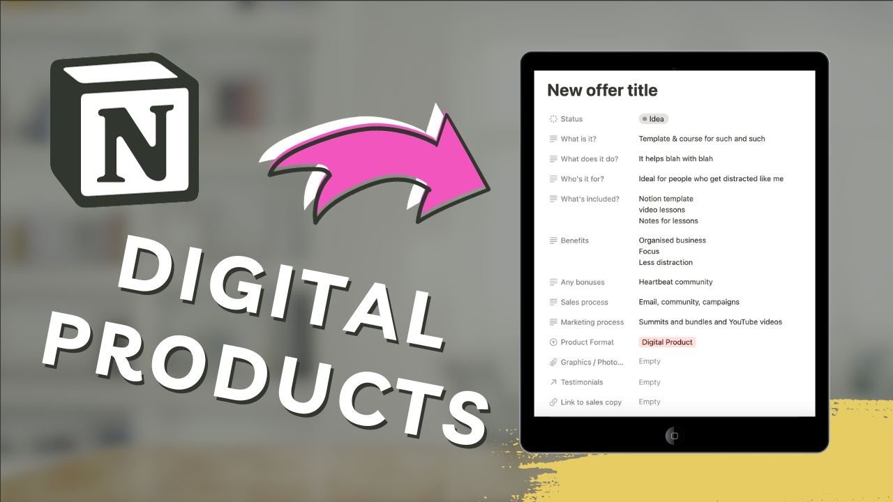 How I use Notion as a digital product creator (sneak peek) - YouTube