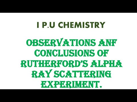 Observations and conclusions of Rutherford's scattering experiment ...