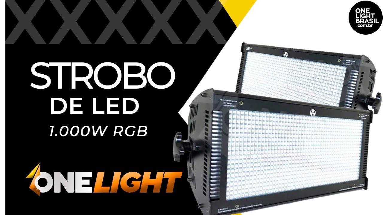 STROBO DE LED 1000W RGB – BX 354 - YouTube