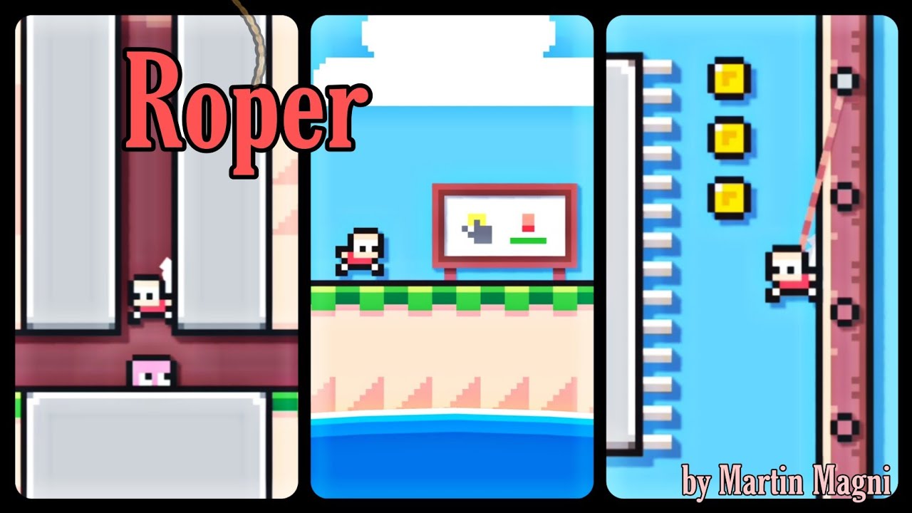 [Fancade] Roper by Martin Magni (All Level Complete) - YouTube