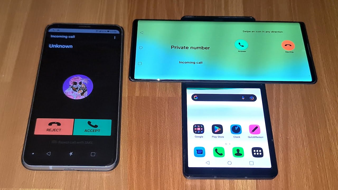 Dual LG Phone Color Inversion incoming Call - YouTube