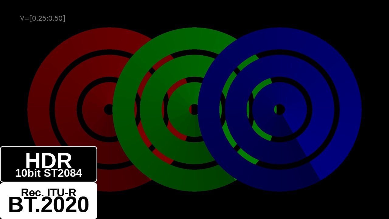 10bit HDR, BT 2020, 2K, Color-scales, Narrow Range, theta=Value, MaxCLL ...
