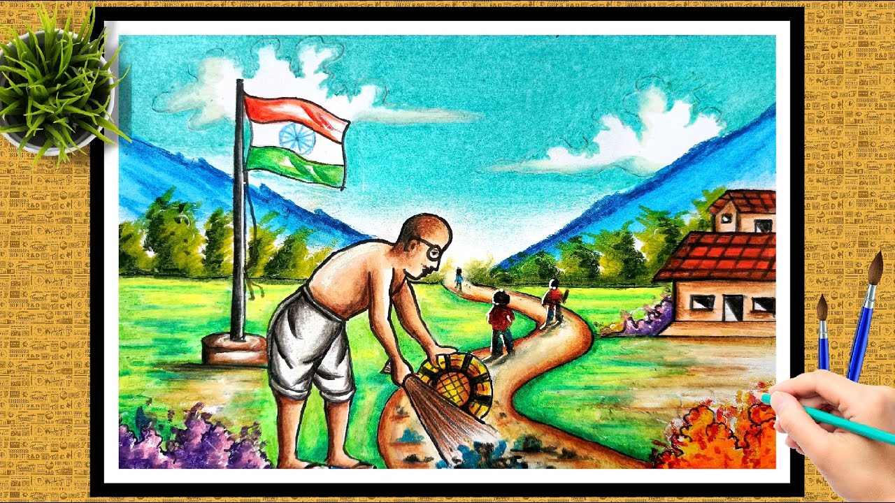swachh Bharat drawing idea/Gandhi jayanti drawing/swachhata pakhwada ...