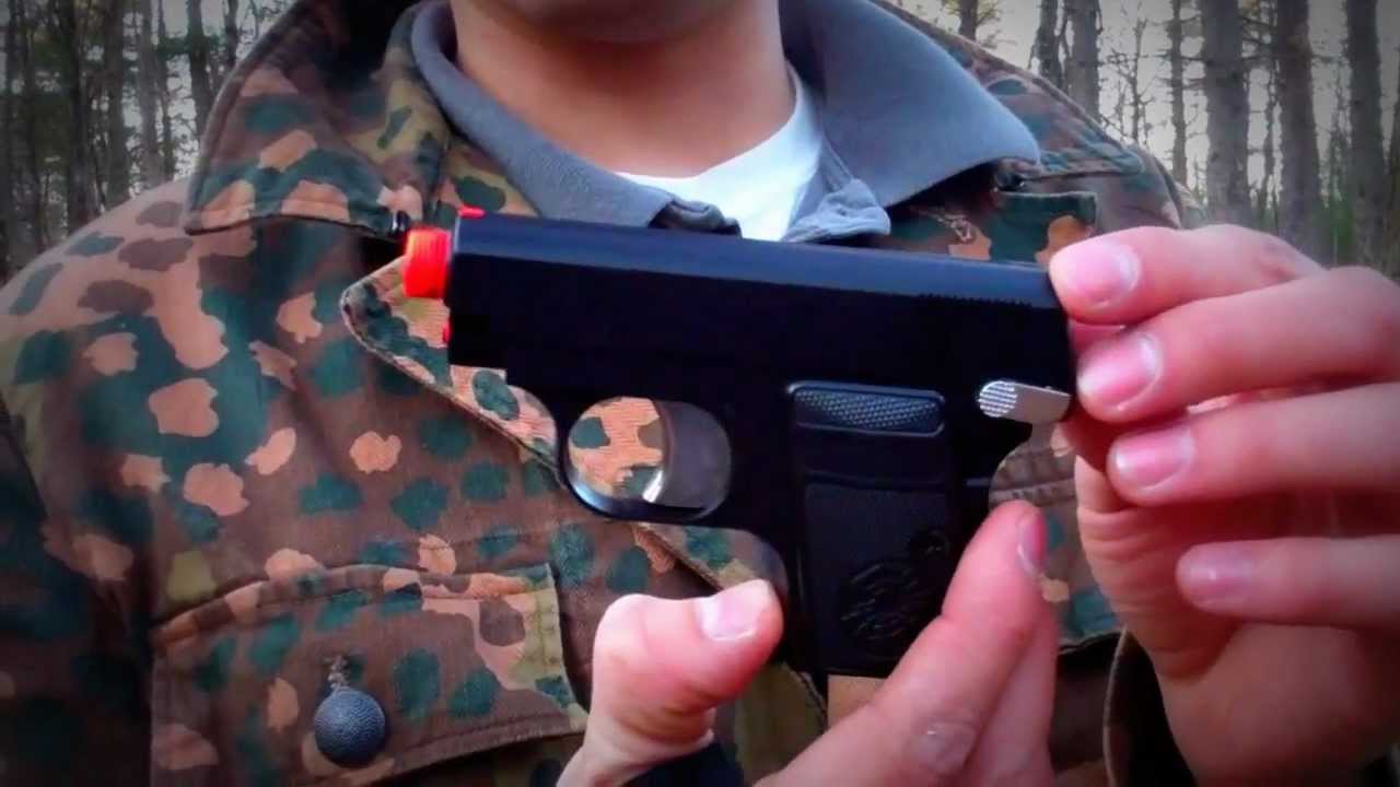HFC airsoft Colt .25 Auto Gas NBB Pistol shooting/ mini review - YouTube