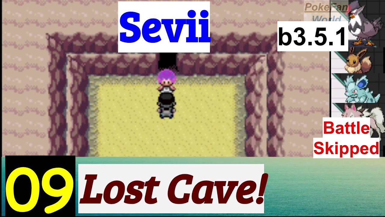 Pokemon Sevii Part 9 PokeFan In Lost Cave | GBA Rom Hack - YouTube