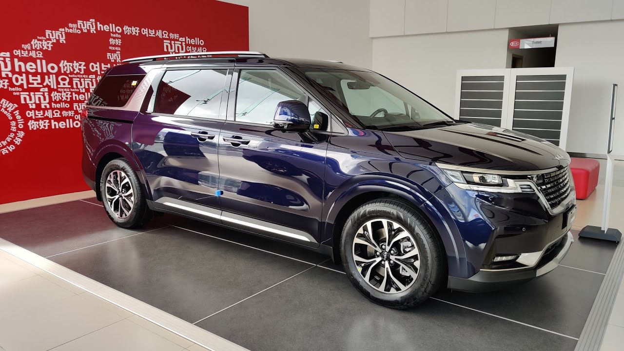 2022 Kia Carnival Blue Color - 11 Seats Family Van | Exterior and ...