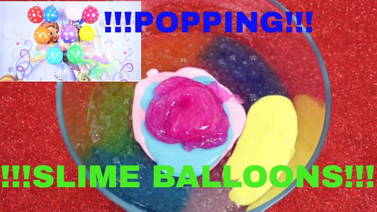 Balloons slime Popping - Satisfying Slime video - YouTube