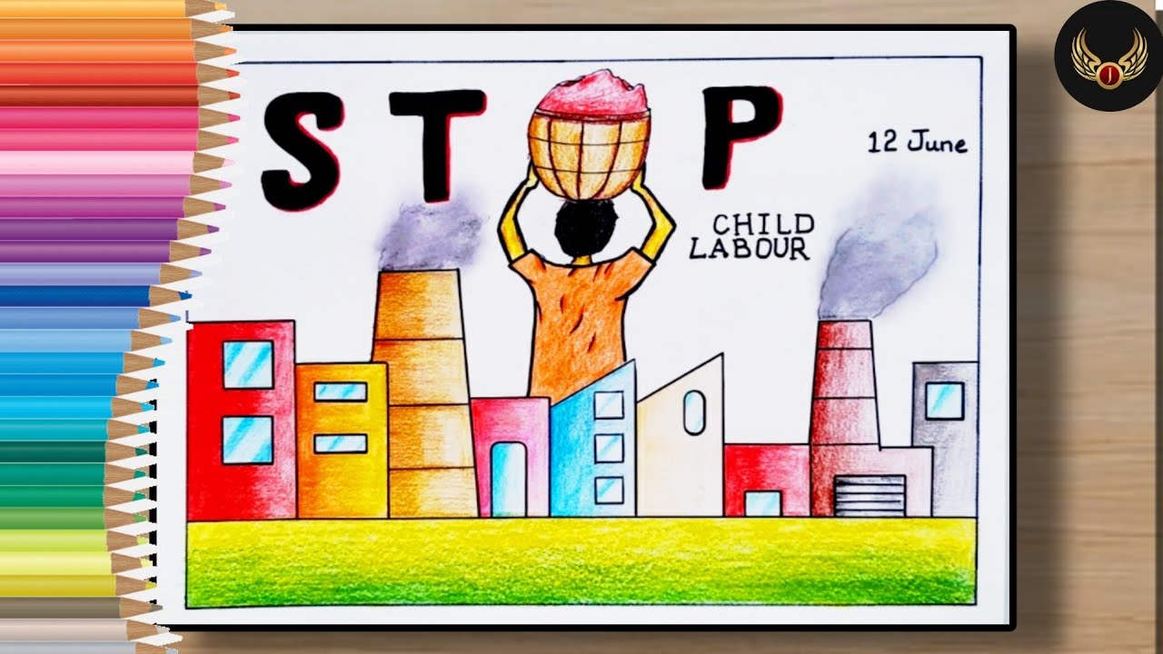 World day against child labour poster drawing , June - 12 | Stop child ...