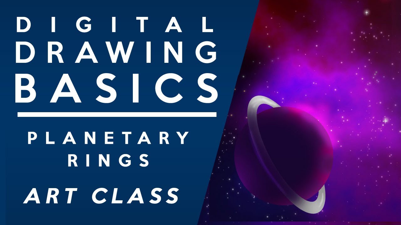 Digital Drawing Basics - How To Draw Planetary Rings - YouTube