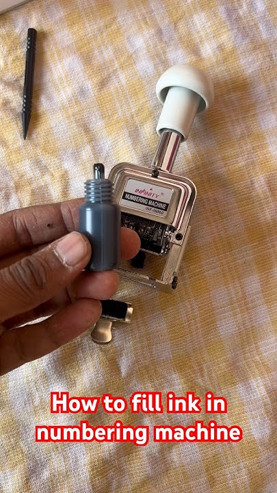 How to use numbering machine | numbering machine me ink kaise bhare ...