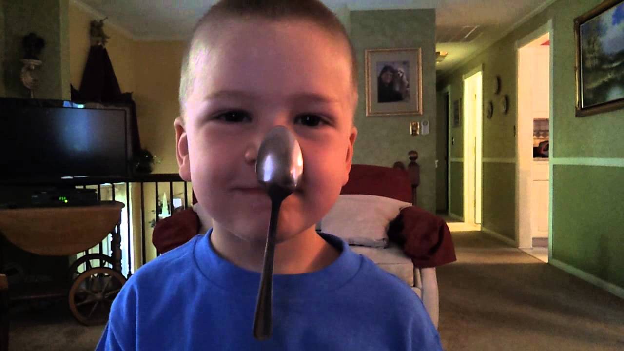 Octavian on: How to Hang a Spoon From Your Nose - YouTube