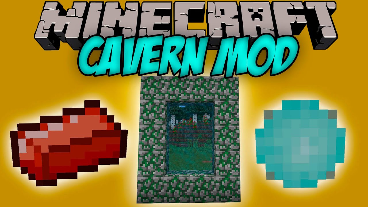 CAVERN MOD - Las dimensiones mas Curiosas de Minecraft! - Minecraft mod 1.9 Review - YouTube