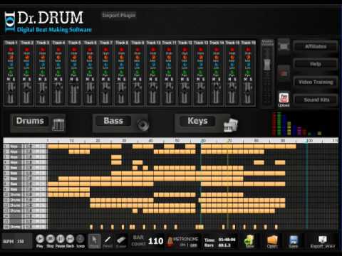 Dr Drum Beat Maker Online - Dr Drum Digital Beat Making Software - YouTube
