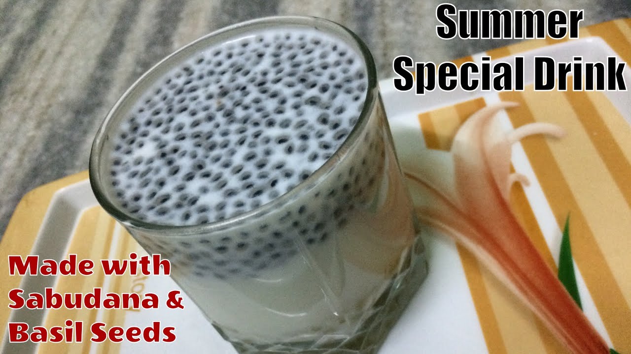 Most Refreshing Summer Special Drink | Sabja Seeds Sharbat || Sabudana ...
