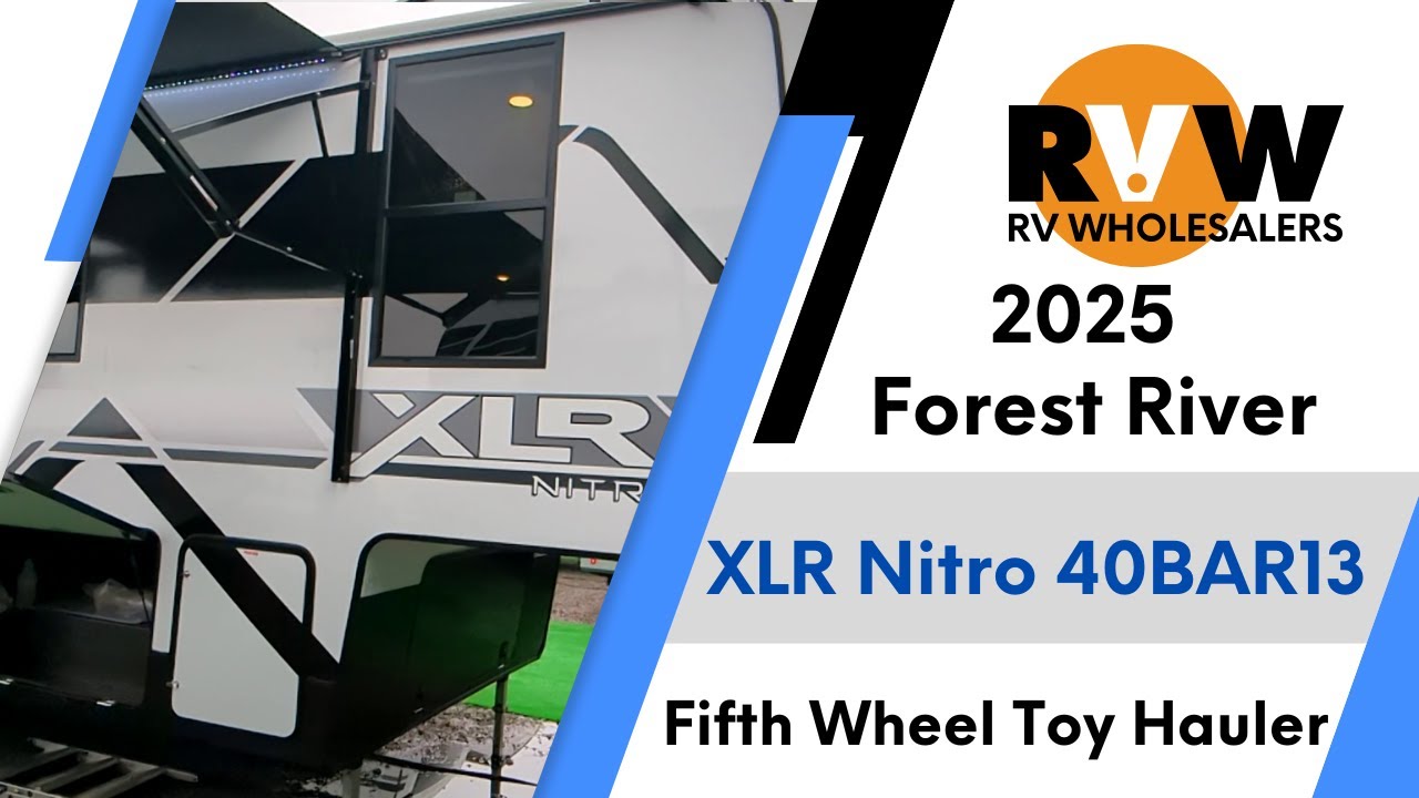 2025 XLR Nitro 40BAR13 Fifth Wheel Toy Hauler Flythrough - YouTube