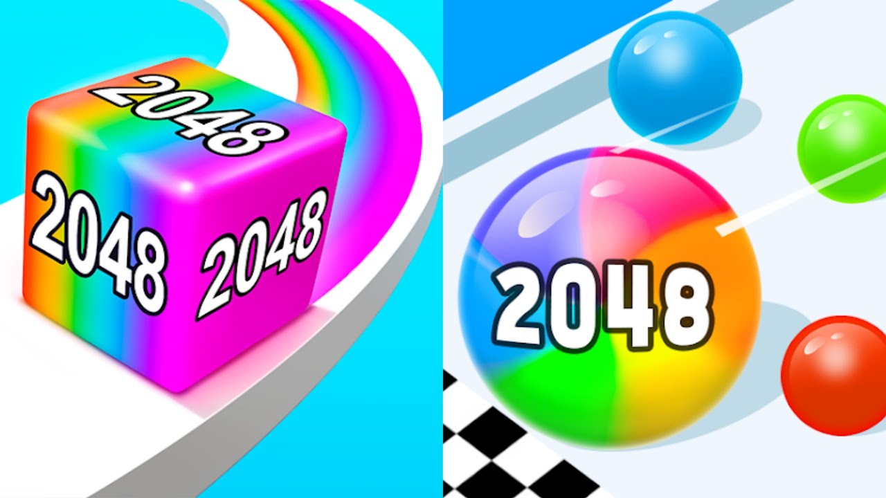 Jelly Run 2048 vs Merge 2048 Race Ball Game All Levels Gameplay Android ...