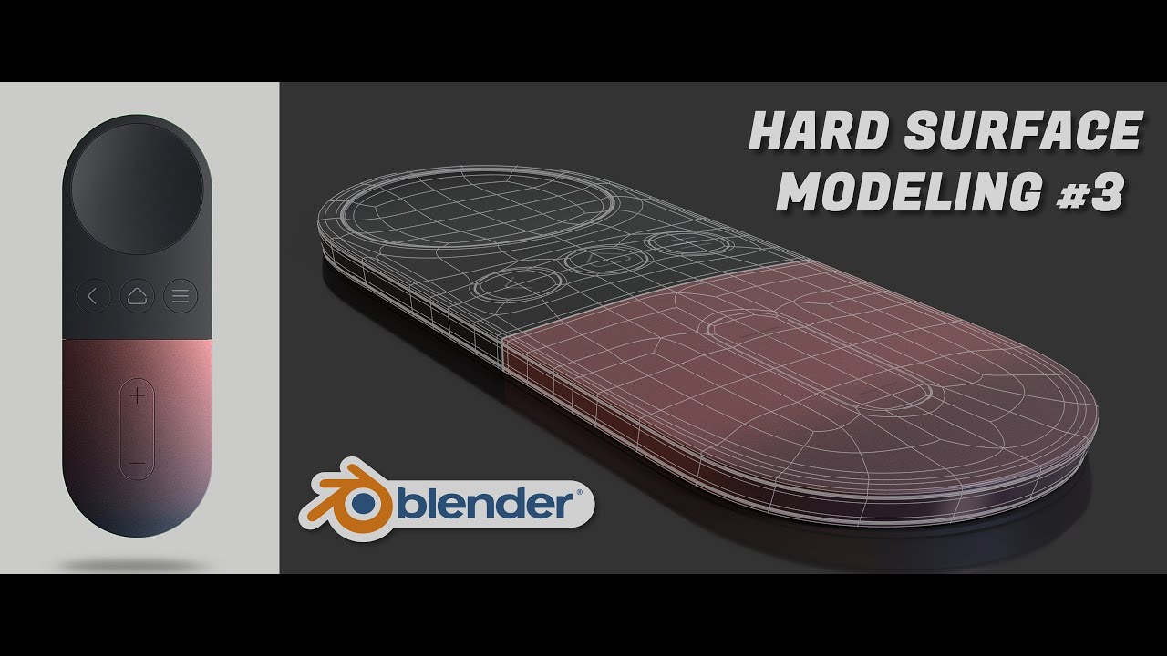 BLENDER 3.4.1 | REMOTE CONTROL MODELING | SUBDIVISION SURFACE | HARD ...