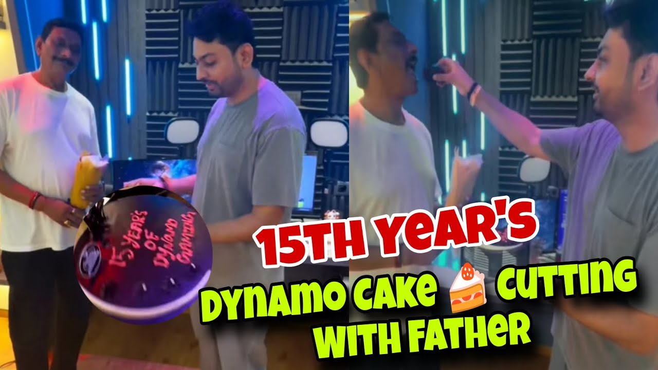 Dynamo Cake Cutting With Father Celebrate 15 Year's YouTube Journey 🍰🚨 ...