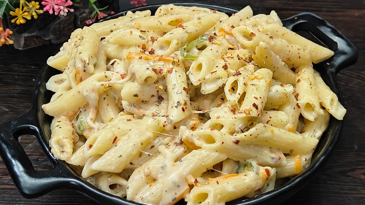 Instant White Sauce Pasta Recipe l ️ 15 मिनट में टेस्टी व्हाइट सॉस ...