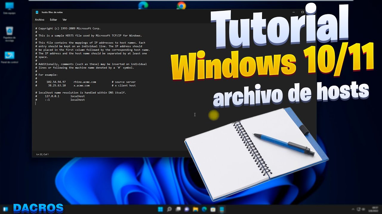 Como editar el archivo hosts en Windows 10/11 [2022 Tutorial] - YouTube