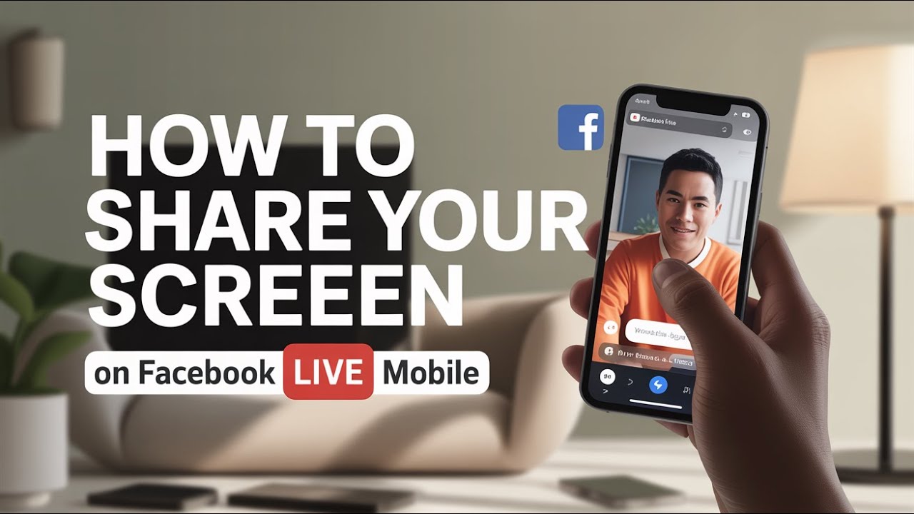 How to Share Your Screen on Facebook Live Mobile - YouTube