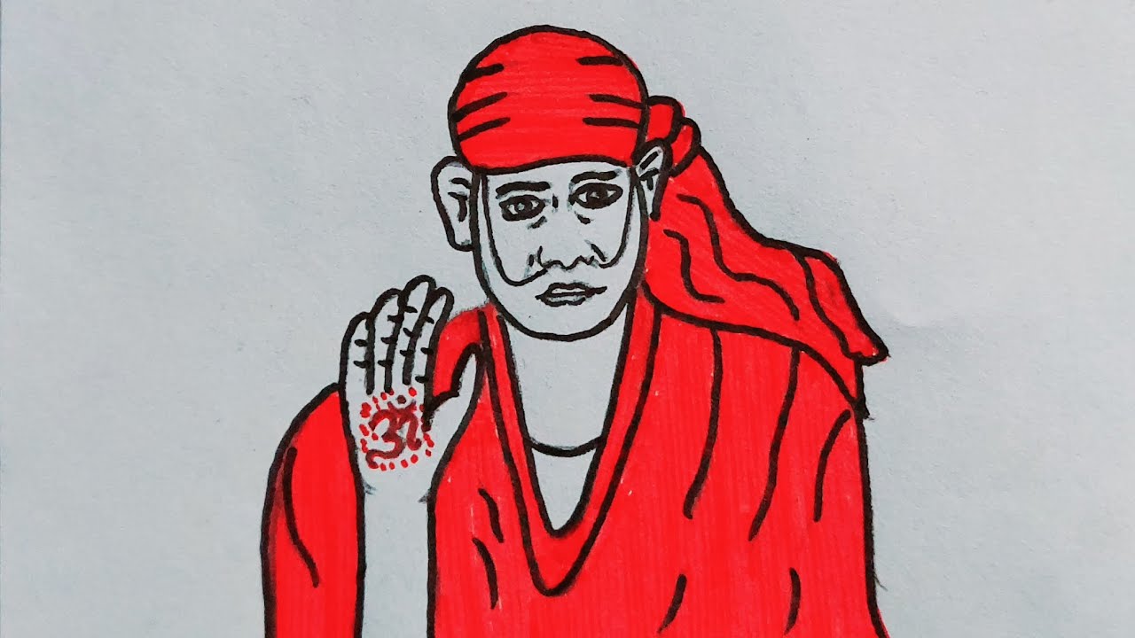 Sai Baba Draw with Letter "S" draw step by step# - YouTube