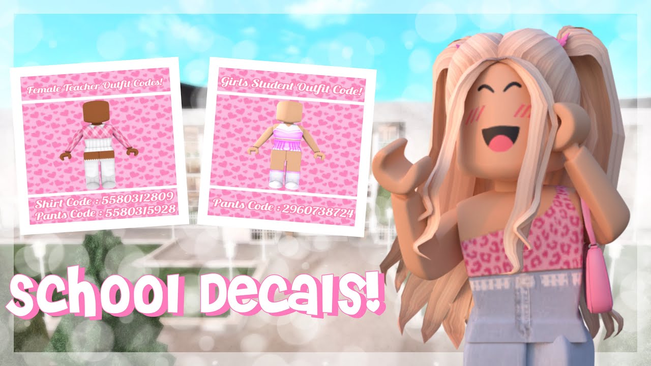 Perfect Decals for a School Role Play! I Bloxburg *｡⋆ - YouTube