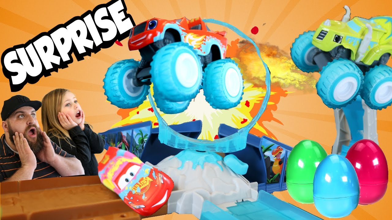 BLAZE AND THE MONSTER MACHINES Geyser Blast with Surpise Eggs, Disney ...