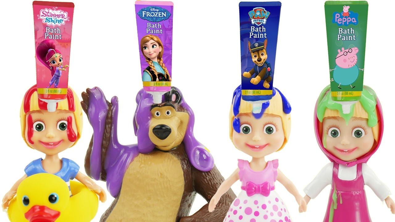 Masha and the bear toys and playset - YouTube